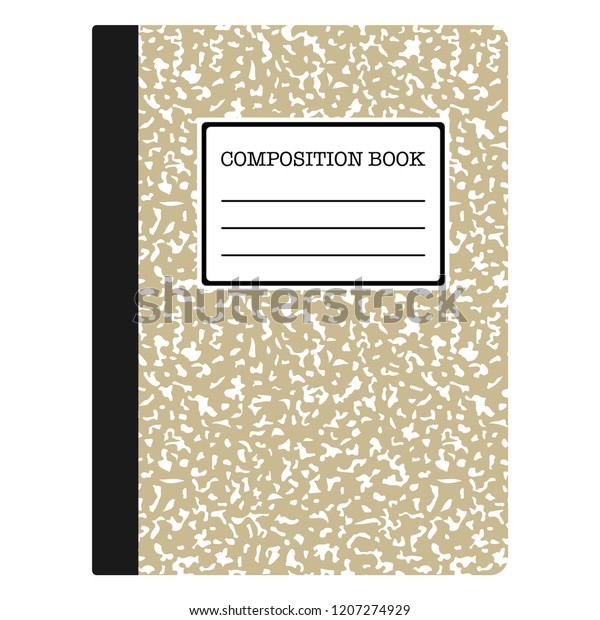 Composition Book Beige Composition Notebook Copy Stock Vector (Royalty ...