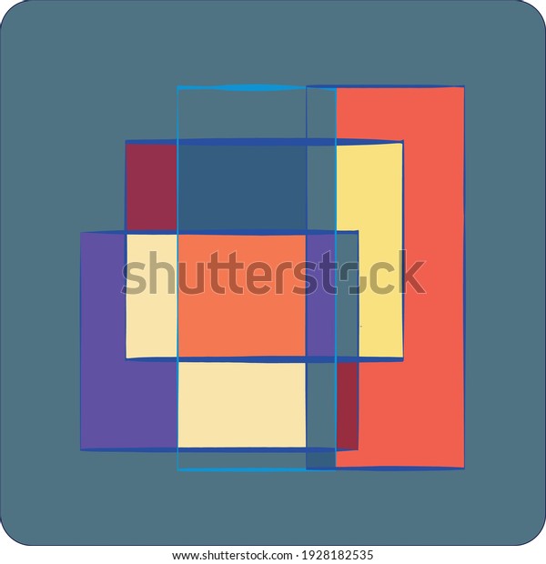 Composition Various Rectangles Uneven Sized Sides Stock Vector (Royalty ...