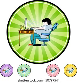 Computer Addiction Stock Vector (Royalty Free) 50799544 | Shutterstock