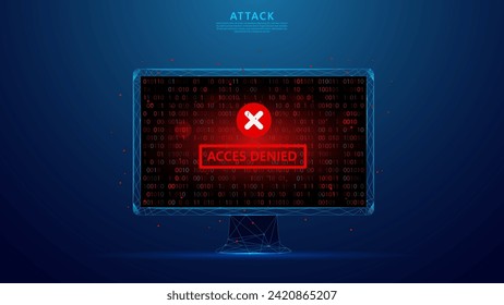 Computer Attack Warning Binary Code Number Stock Vector (Royalty Free) 2420865207 | Shutterstock