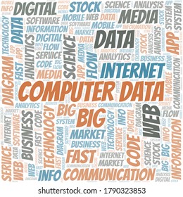 Computer Data Vector Word Cloud Made Stock Vector (Royalty Free ...