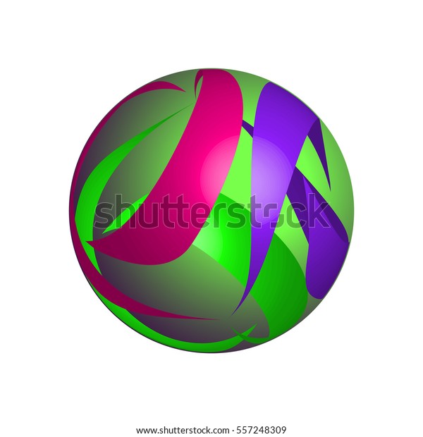 Computer Graphic Sphere 3d Vector Illustration Stock Vector (Royalty ...