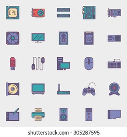 9,701 Computer Hardware Set Coloured Stock Vectors, Images & Vector Art ...