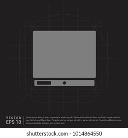 Computer Icon Black Creative Background Stock Vector (Royalty Free ...