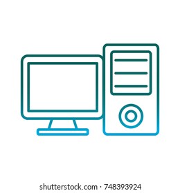Computer Pc Icon Logo Design Vector Stock Vector (Royalty Free ...