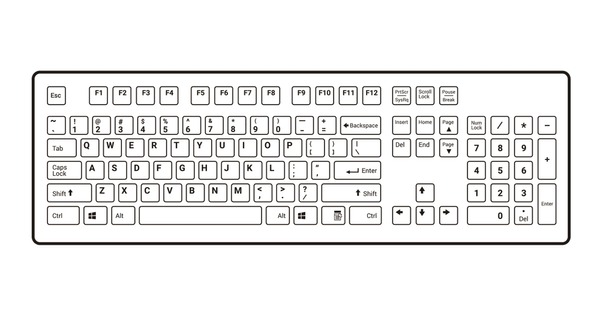 Computer Keyboard Outline: Over 23,985 Royalty-Free Licensable Stock Illustrations & Drawings ...