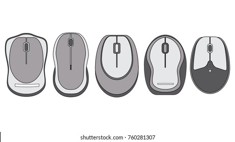 Computer Mouse Collection Stock Vector (Royalty Free) 760281307 ...