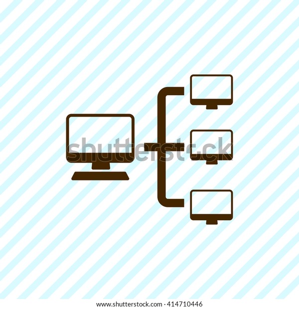 Computer Network Icon Vector Stock Vector (Royalty Free) 414710446 ...
