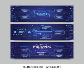 Computer Programming Banner Design Banner Design Stock Vector (Royalty ...
