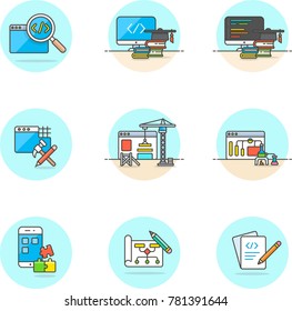 Computer Programming Multicolor Icon Set Stock Vector (Royalty Free) 781391644 | Shutterstock