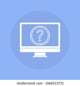 Computer Question Mark Icon Vector Illustration Stock Vector (Royalty ...