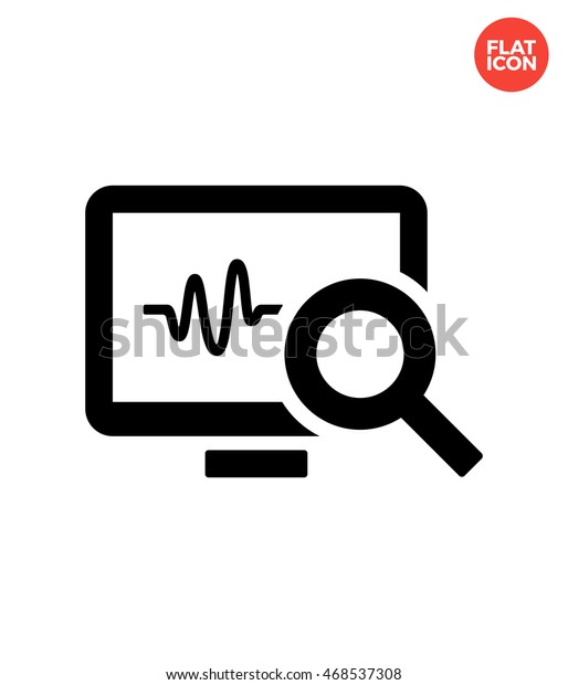 Computer Scan Icon Flat Style Isolated Stock Vector (Royalty Free ...
