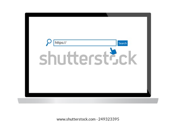 Computer Searching System Internet Network Concept Stock Vector ...