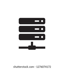 Server Network Icon Black White Vector Stock Vector (Royalty Free ...