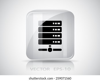 Computer Server Icon Vector Illustration Stock Vector (Royalty Free ...