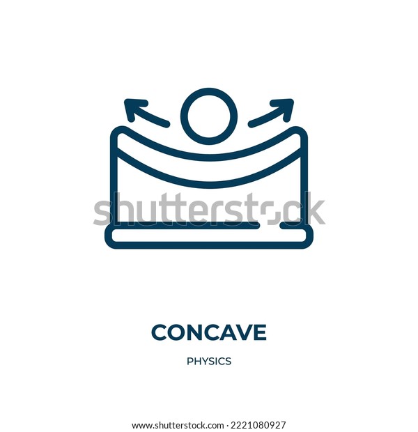 Concave Icon Linear Vector Illustration Physics Stock Vector (Royalty ...