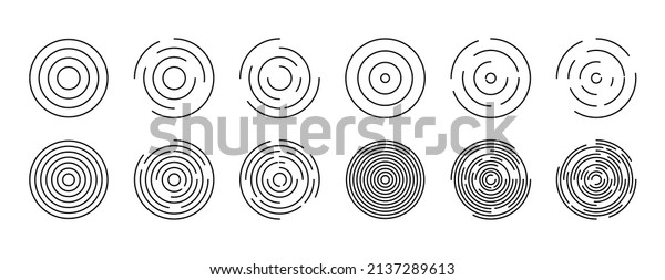 Outlines Fingerprints With Circular Shapes Photos, Images & Pictures ...