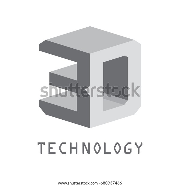 Concept 3d Technology Logo Vector Stock Vector (Royalty Free) 680937466 ...