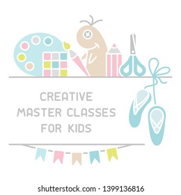 Concept Creative Master Classes Children Poster Stock Vector (Royalty ...