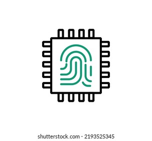 Fingerprint Folder Icon Sign Symbol Stock Vector (Royalty Free ...