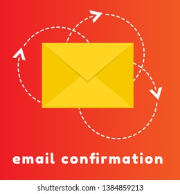 Concept Email Confirmation Envelope Flat Design Stock Vector (Royalty ...