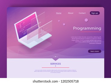 Software Development Programming Program Code On Stock Vector (Royalty Free) 1214919790 ...