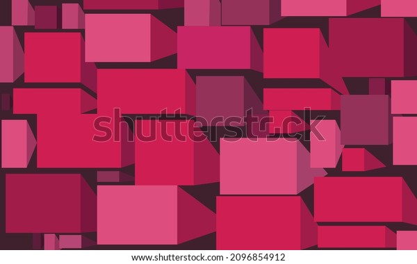 Conceptual 3d Vector Different Size Rectangle Stock Vector (Royalty ...
