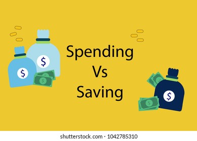 8 Spend Vs Saving Stock Vectors, Images & Vector Art | Shutterstock