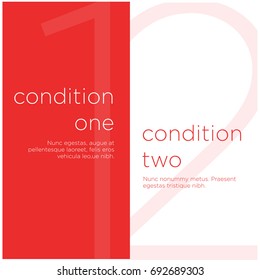 Condition One Versus Condition Two Text Stock Vector (Royalty Free ...