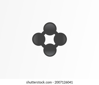 Connected Vector Round Shape Logo Design Stock Vector (Royalty Free ...