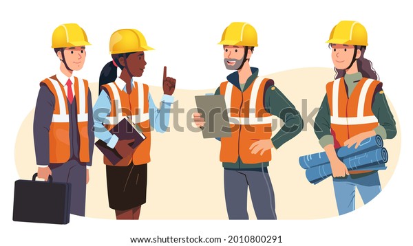 Construction Engineer Architect Supervisor Building Project Stock ...