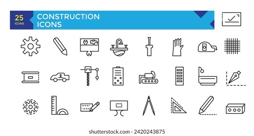 Construction Icon Collection Set Containing Design Stock Vector (Royalty Free) 2523352695 ...