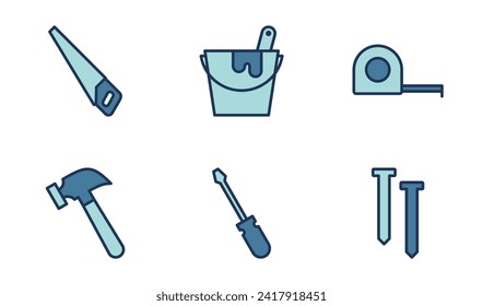 Construction Tools Icon Symbol Vector Template Stock Vector (Royalty ...