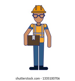 Construction Worker Avatar Stock Vector (Royalty Free) 1335100706 ...