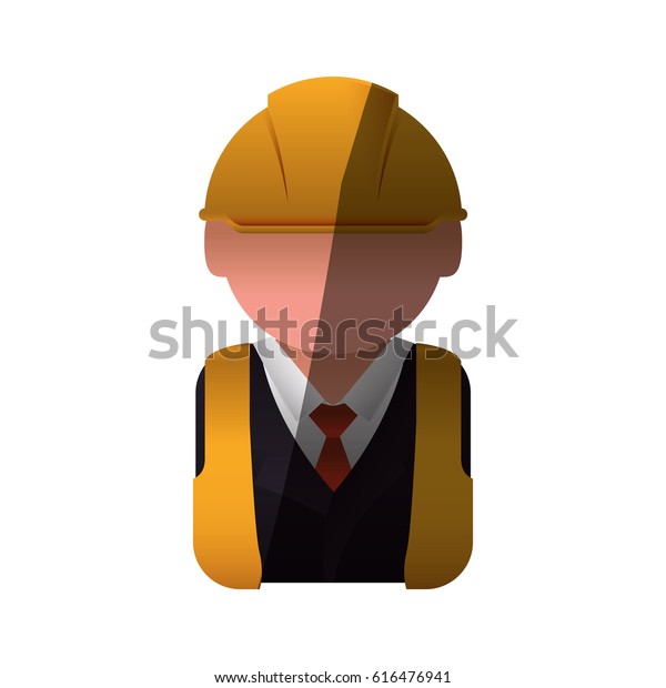 Construction Worker Profile Stock Vector (Royalty Free) 616476941 ...