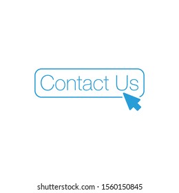 Blue Contact Us Button Shadow Chrome Stock Vector (Royalty Free ...