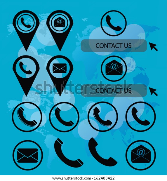 Contact Us Vector Illustration Stock Vector (Royalty Free) 162483422 ...