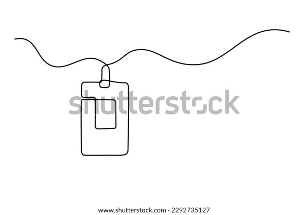 Continuous Line Drawing Badges Id Cards Stock Vector (Royalty Free ...