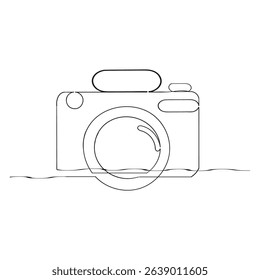 Continuous Line Drawing Camera Icon Photo Stock Vector (Royalty Free ...