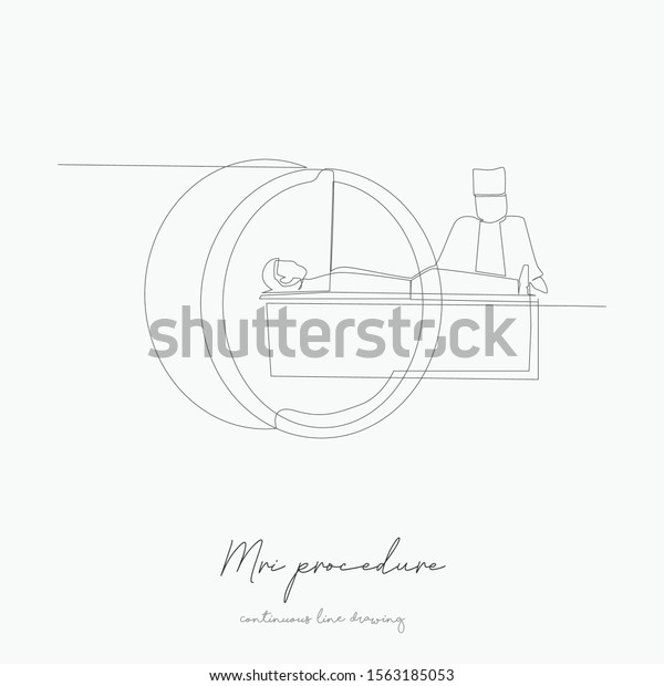 Continuous Line Drawing Mri Procedure Simple: vetor stock (livre de ...