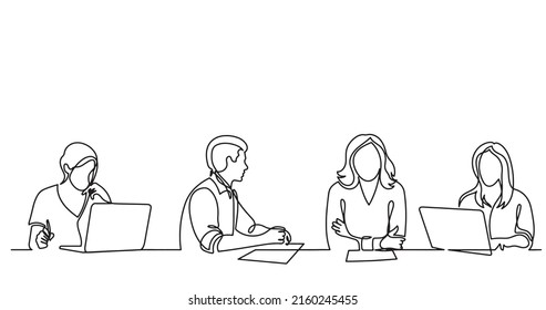 Continuous One Line Drawing Job Search Stock Vector (Royalty Free ...