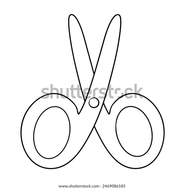 Continuous Line Drawing Scissors Vector Illustration Stock Vector ...