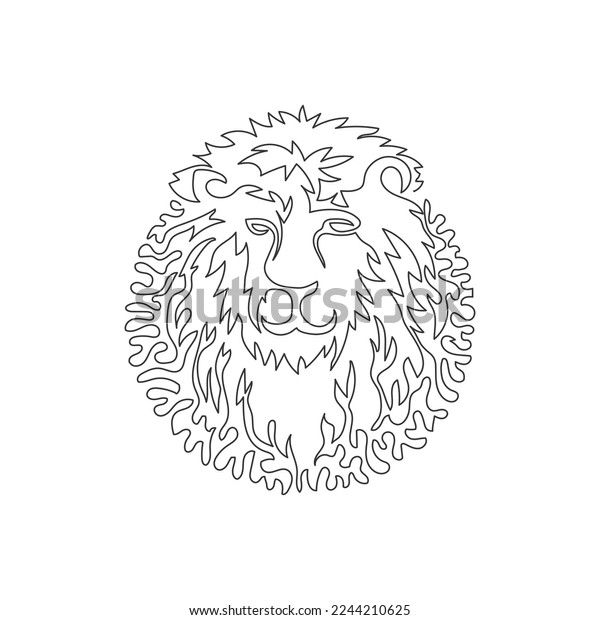Continuous One Curve Line Drawing Ferocious Stock Vector Royalty Free 2244210625 Shutterstock