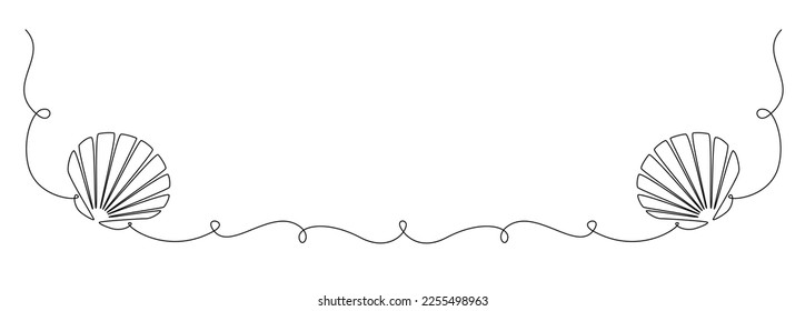 Continuous One Line Drawing Open Oyster Stock Vector (Royalty Free ...