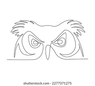 Continuous One Line Drawing Owl Head Stock Vector (Royalty Free) 2277371275 | Shutterstock