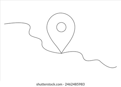 Continuous One Line Google Map Point Stock Vector (Royalty Free ...