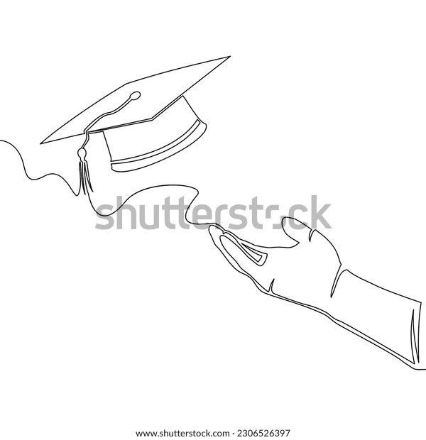 Continuous One Single Line Drawing Hand Stock Vector (Royalty Free ...