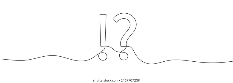 Continuous Single Line Drawing Question Mark Stock Vector (Royalty Free ...