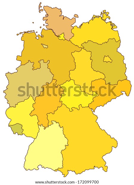 Contour Map Germany All Objects On Stock Vector (Royalty Free ...