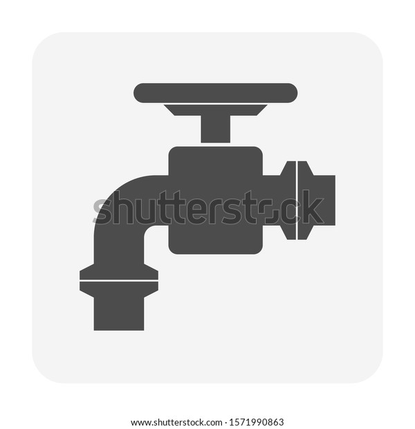 Control Valve Pipe Icon Include Flange Stock Vector (Royalty Free ...